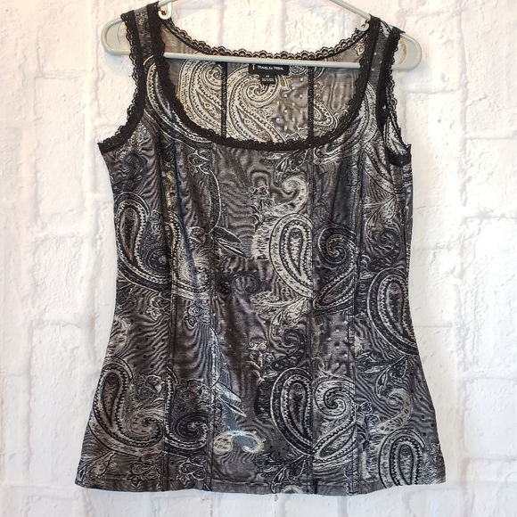 Tribal | Tops | Travel By Tribal Lacetrim Paisley Print Tank Top | Poshmark